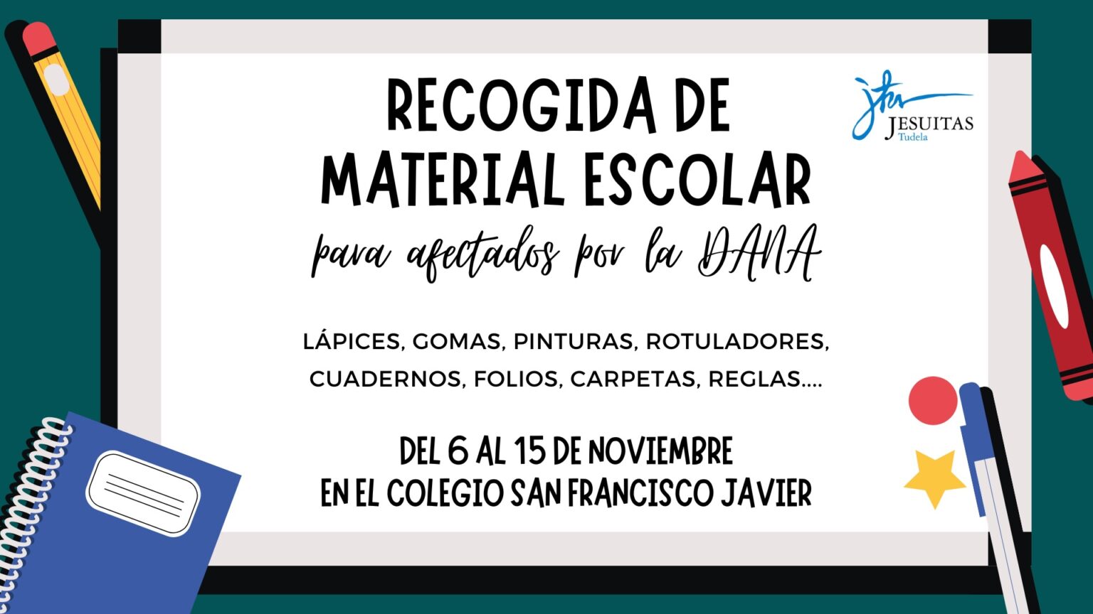 Recogida material escolar — Jesuitas Tudela – Colegio San Francisco Javier